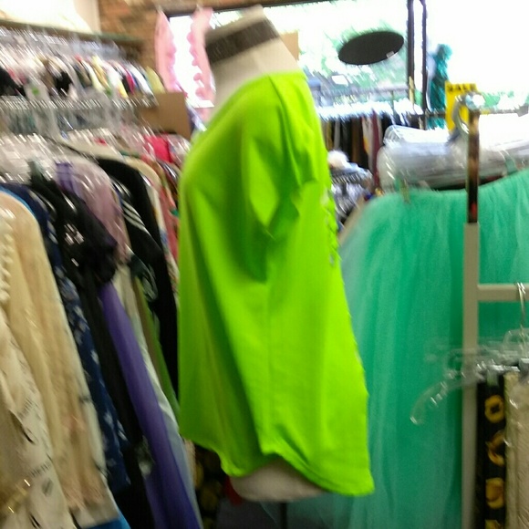 Tops | Neon Ripped Cross Tee | Poshmark